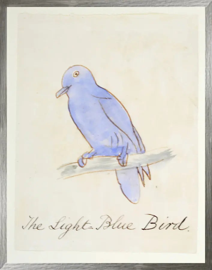 The Light Blue Bird Large - White Frame – Jacaranda Tree & Co
