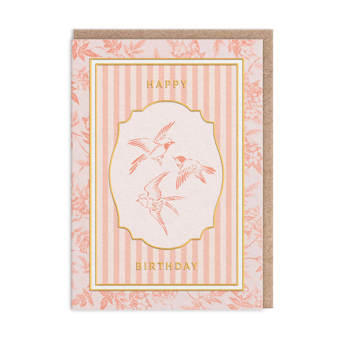 Cottagecore Collection of Birds Birthday Card – Jacaranda Tree & Co