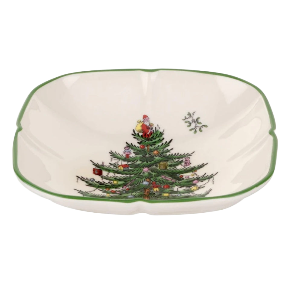 Spode Christmas Tree Sculpted Square Dish – Jacaranda Tree & Co