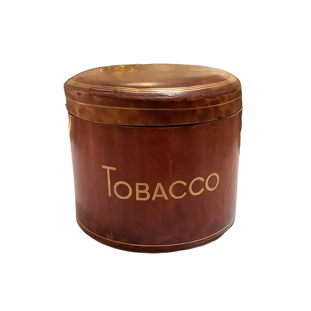Vintage Italian Leather Tobacco Container 1960 – Jacaranda Tree & Co