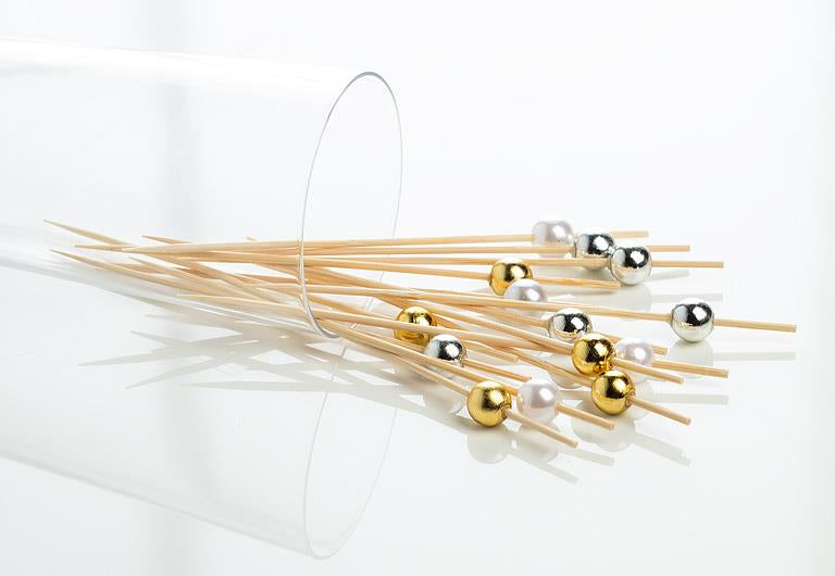 Metallic Silver Ball Picks. 100 Pieces – Jacaranda Tree & Co