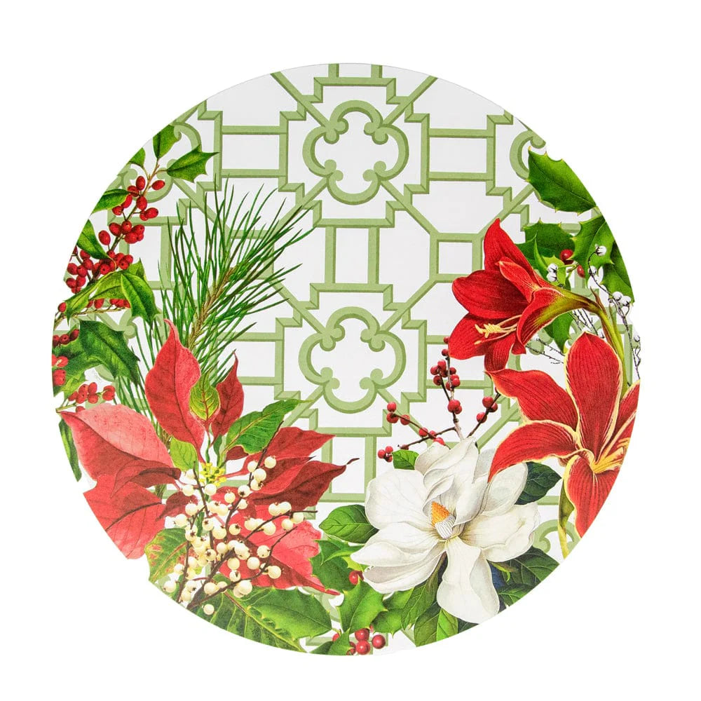 Christmas Garden Round Paper Placemats - 12 Per Package – Jacaranda ...