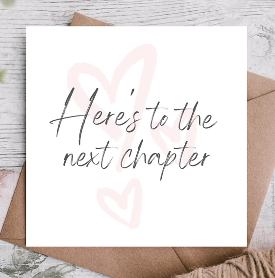 Here's To The Next Chapter... Card – Jacaranda Tree & Co