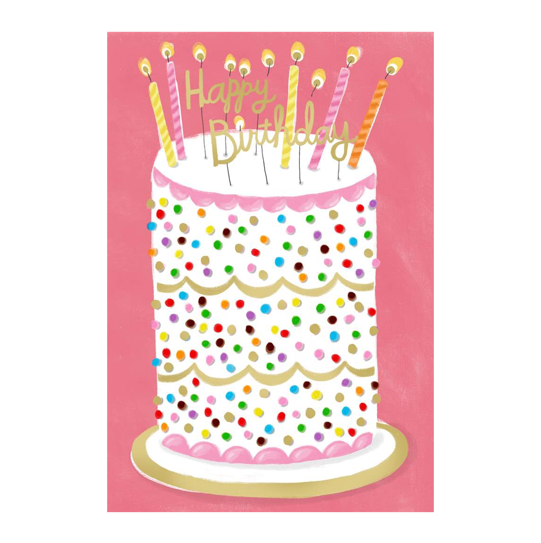 Happy Birthday Cake Card – Jacaranda Tree & Co